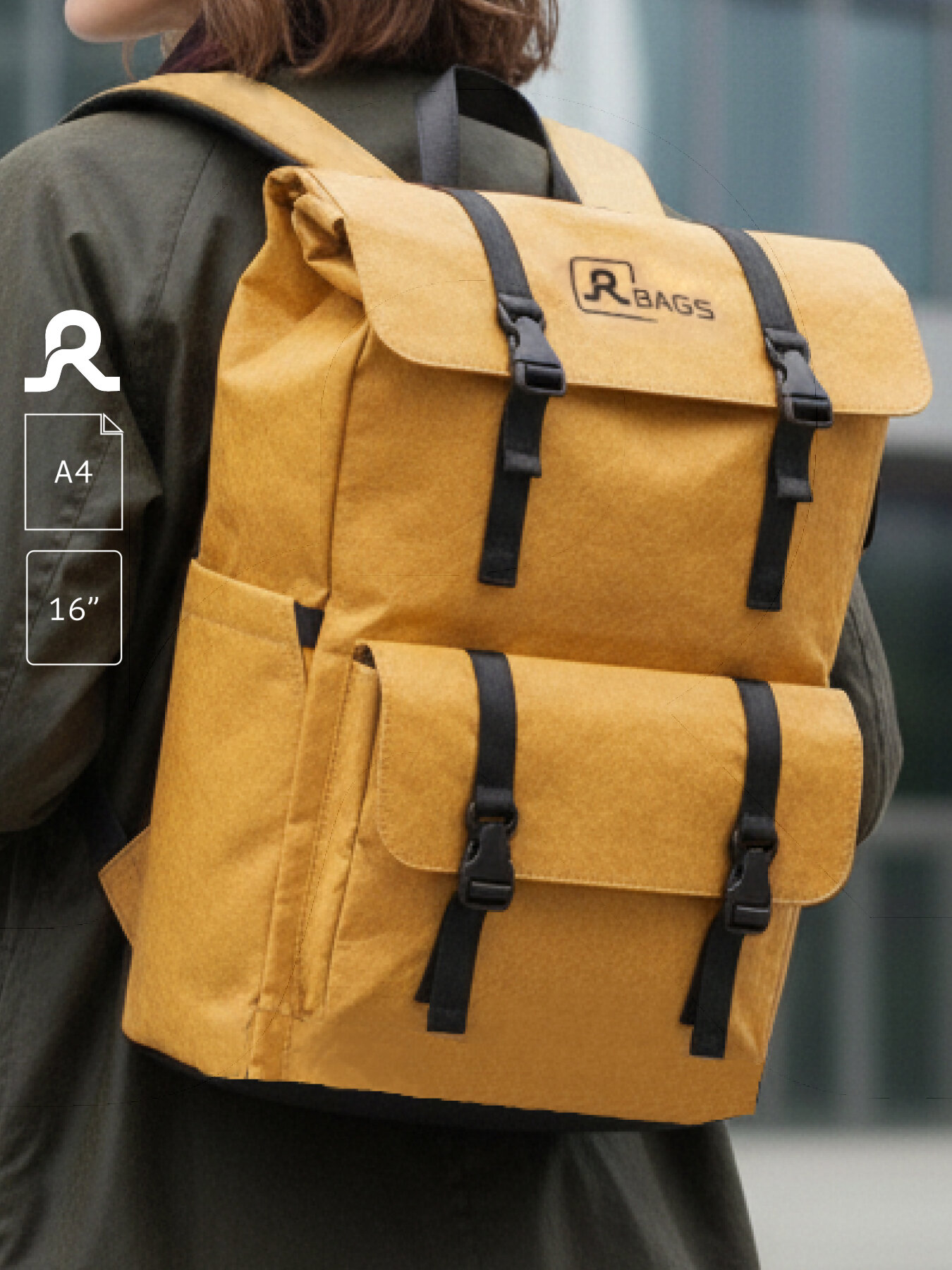 Рюкзак городской мужской/женский большой 25-30л, для ноутбука 16", с потайным карманом, стильный, винтажный