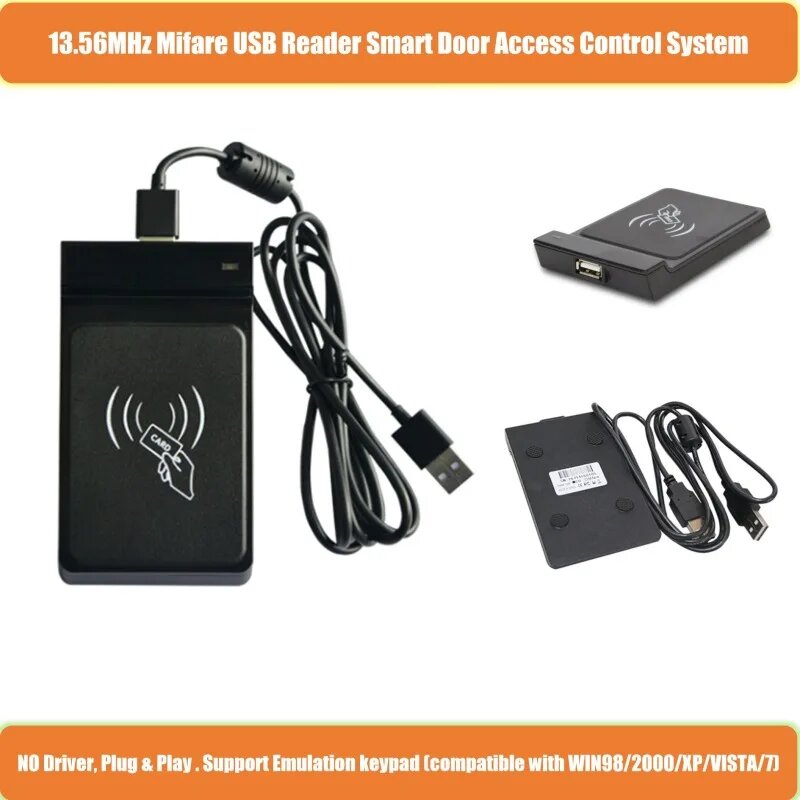 ZK CR20M 13,56 МГц MF USB Card Issuer Настольный RFID-считыватель Пакет IC-карт Enrollment Reader Plug Play для BioAccess Biotime BioCV