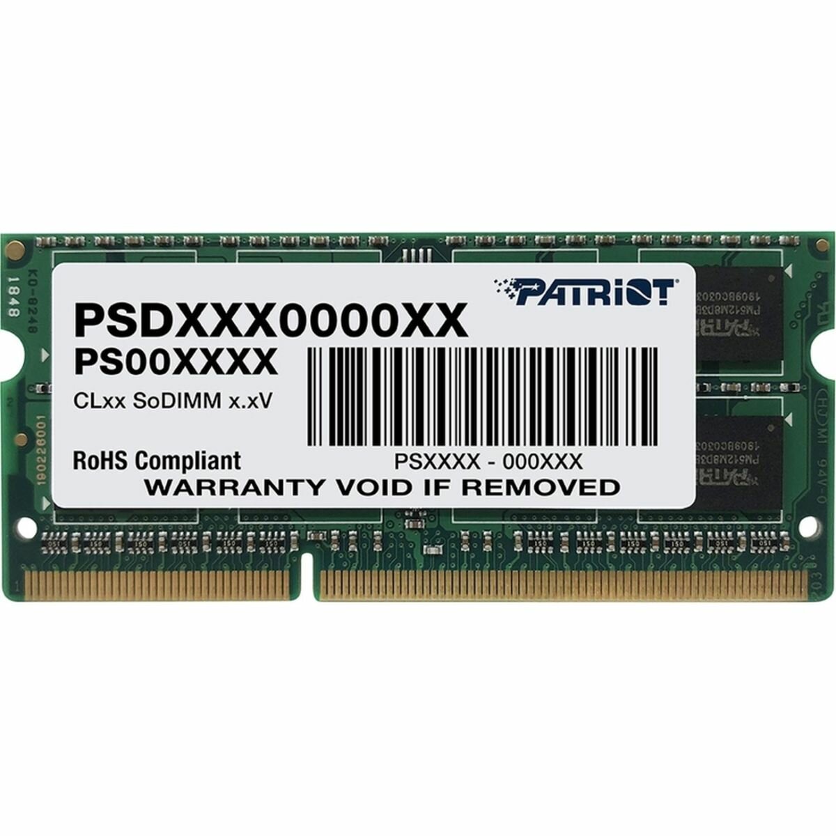 Оперативная память Patriot SL 4GB DDR3 SO-DIMM 1600MHz (PSD34G1600L81S) (2301144)