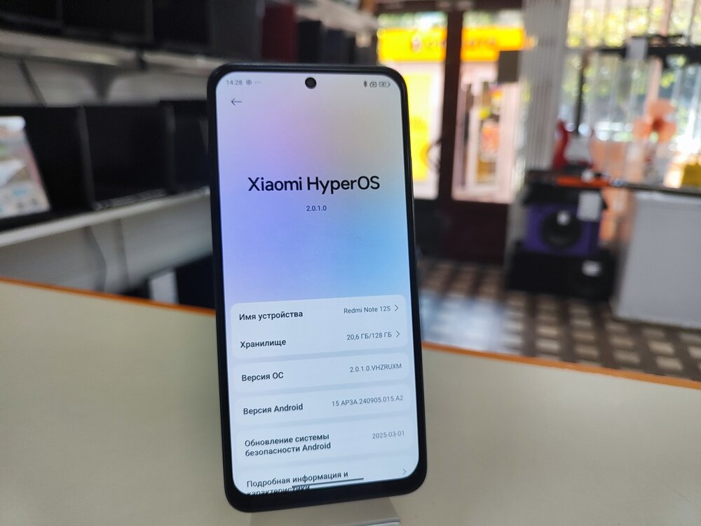 Смартфон Xiaomi Redmi Note 12S 6/128 ГБ RU, Dual nano SIM, черный, б/у, уценка