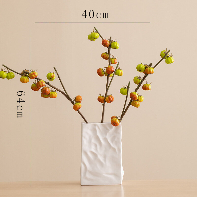 Горячая распродажаИскусственные цветы тыквы, боярышника, искусственные цветы, шелковые цветы, сухие цветы, букет, цветочная композиция для гостиной, декор, украшение, выставка