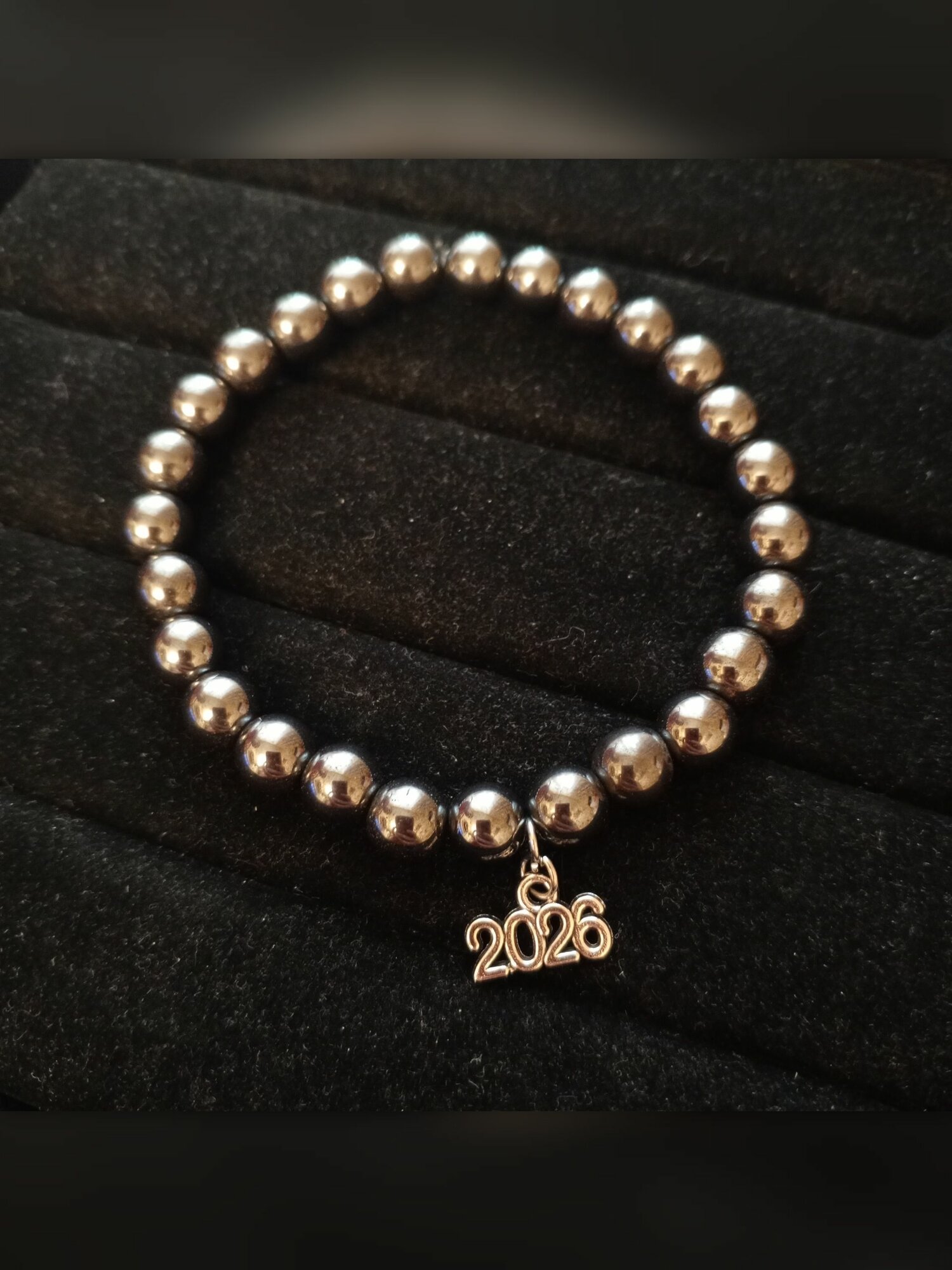 Браслет, металл, гематит