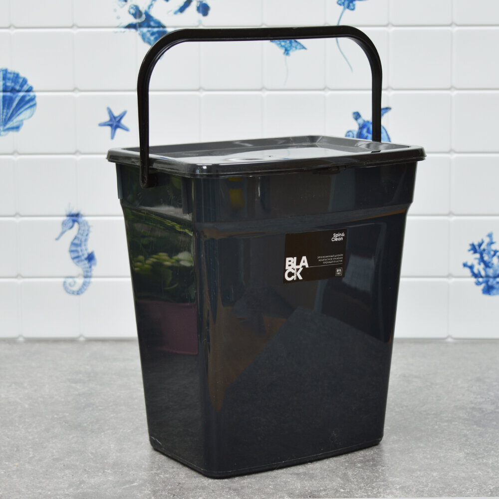 Контейнер для стирального порошка 6л "Black"