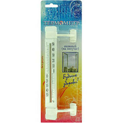 Термометр оконный липучка для стеклопакетов ТБ-223 рыжий КОТ