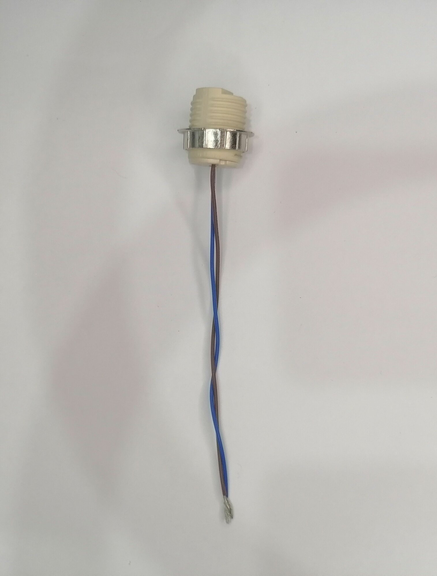 Патрон керамический с гайкой G9 с проводом 15 см (2штуки)