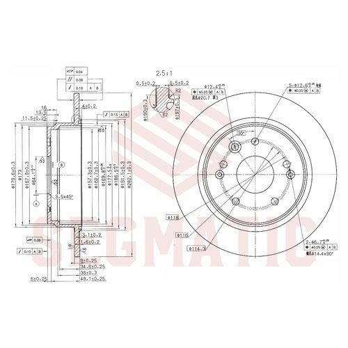 Диск тормозной задний Segmatic SBD30093528
