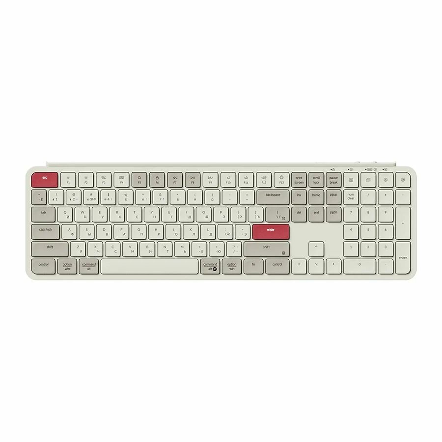 Ультратонкая ножничная клавиатура Keychron B6 Pro Retro Red (B6P-K13)