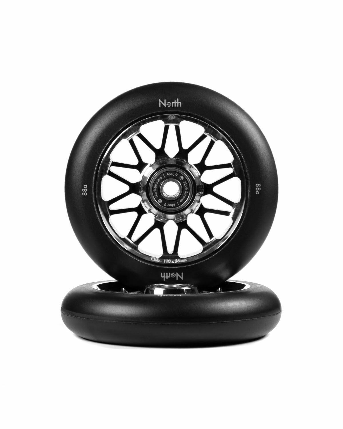 Колёса для самоката NORTH SCOOTERS Club V3 Wheels 110x24mm 88A (2шт) Silver/Black Pu