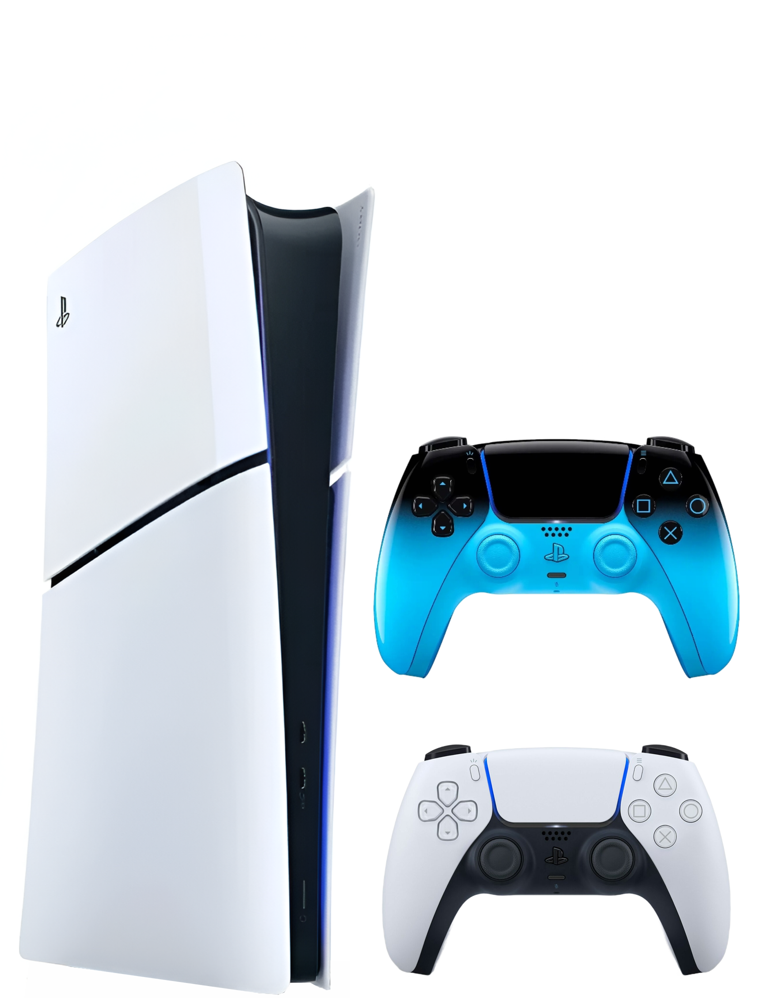 Игровая приставка Sony PlayStation 5 PS5 Slim Digital , 825 Гб (Без дисковода) + 2-ой геймпад(Rhythm Blue)