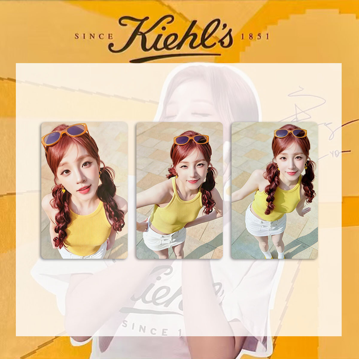 Фотосет (G)I-DLE Юки YUQI от Kolyeals, 3 карточки, K-pop мерч, коллекционные фотокарточки