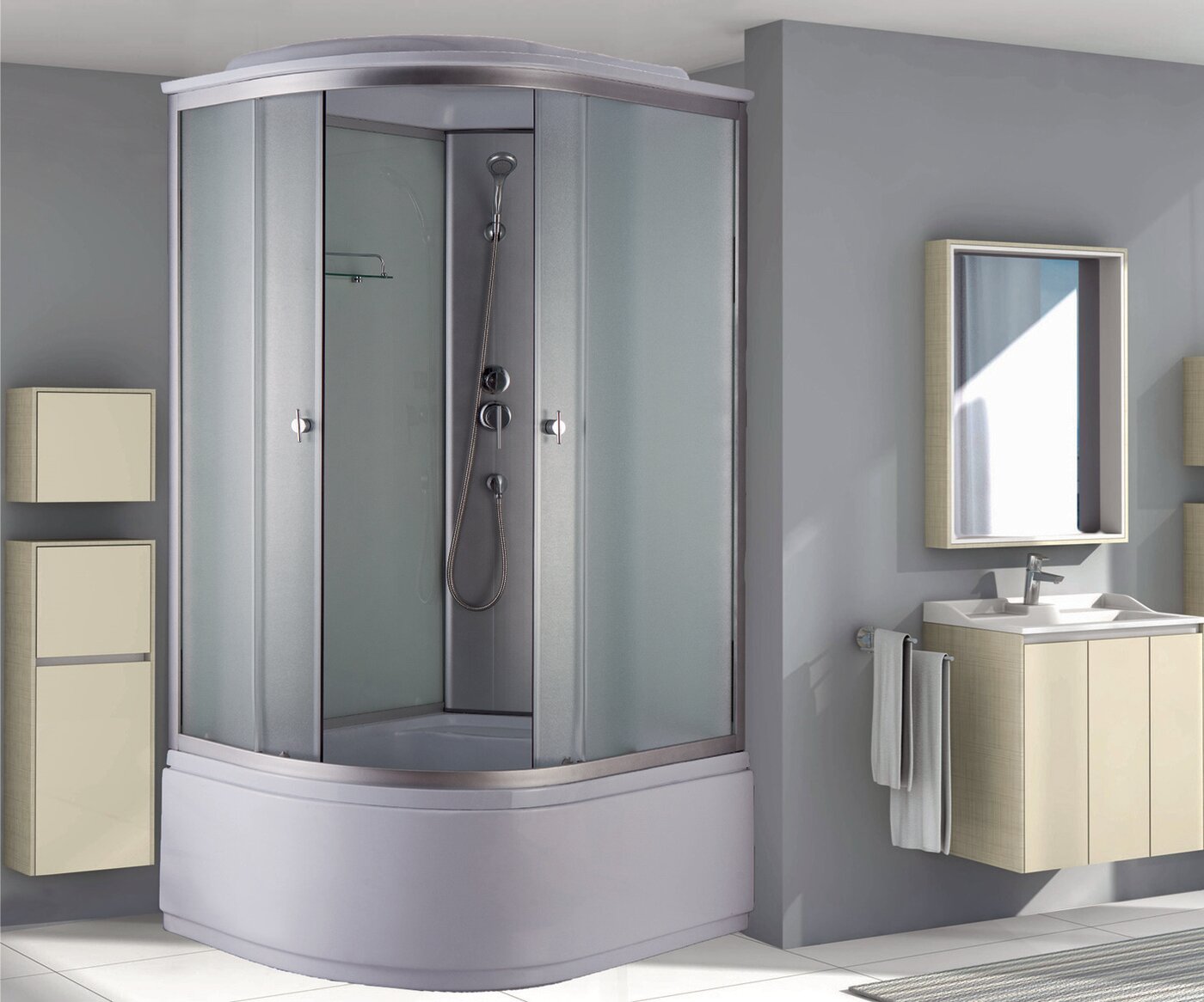 Душевая кабина Niagara NG-2310-14R (1200х800х2150) высокий поддон (45см) стекло матовое