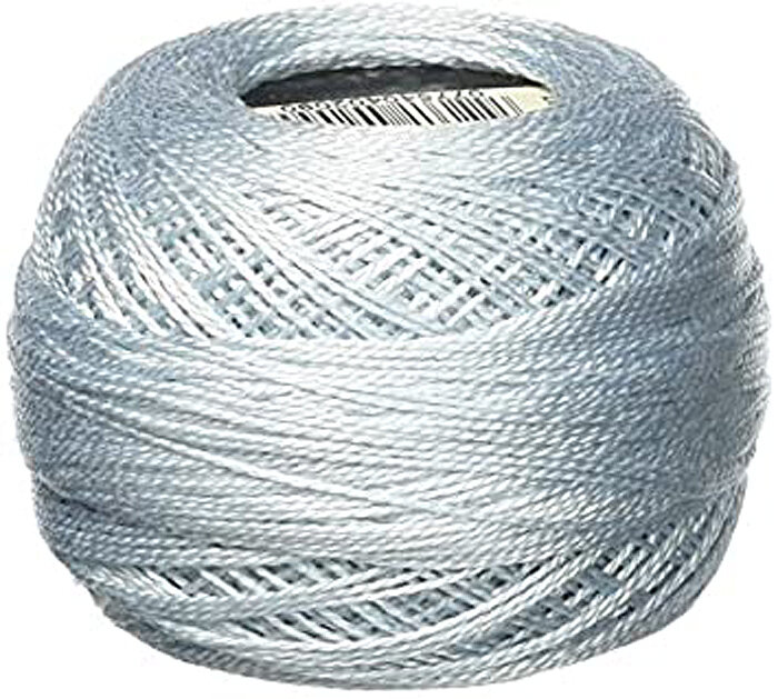 Нитки для вышивания DMC Pearl Cotton (№ 12, 10 гр. / 120 м. цвет: 3753 - Очень Светлый Античный голубой)