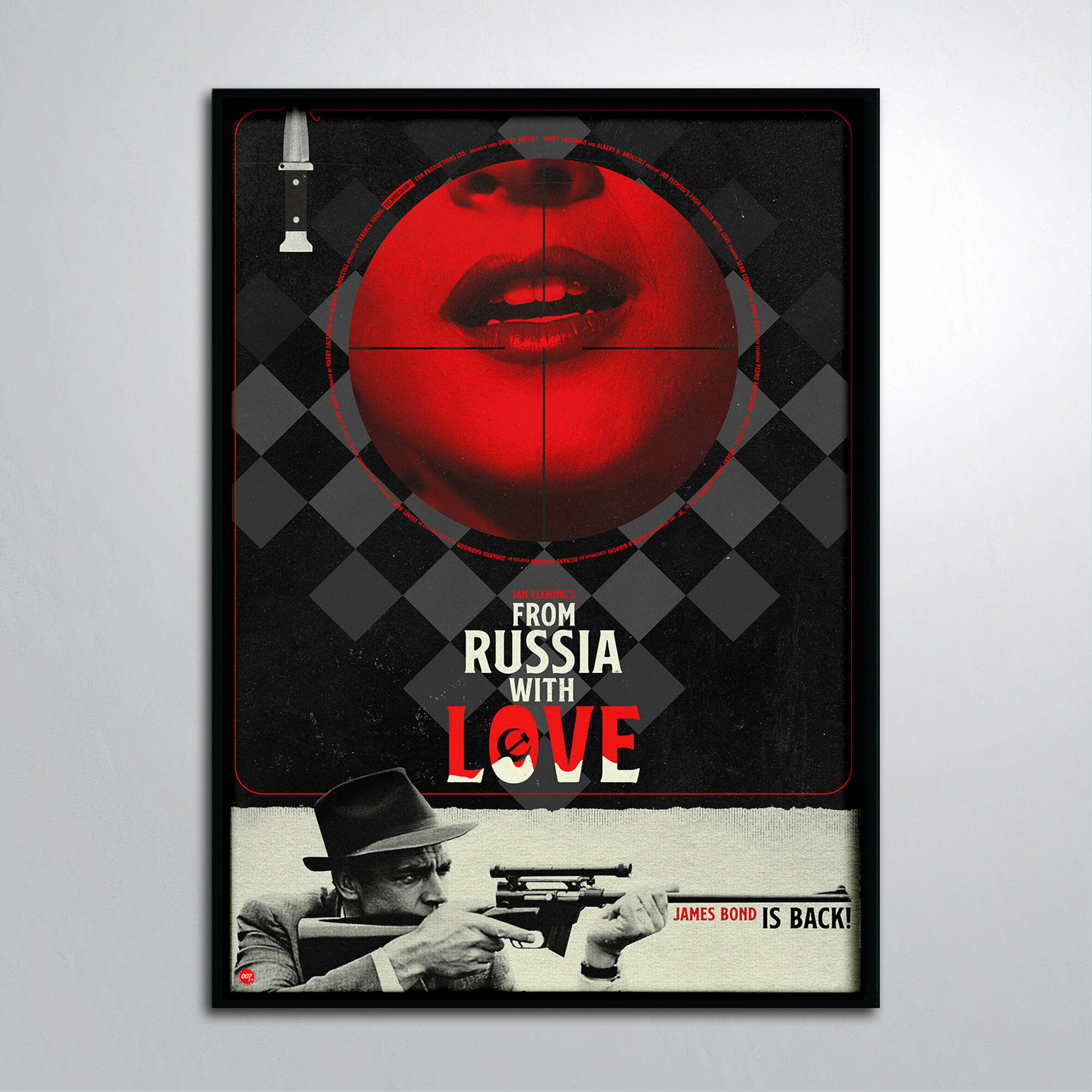 Постер без рамы/Винтажный плакат/007 Джеимс Бонд Шон Коннери Из России с любовью (1963) Арт From Russia with Love