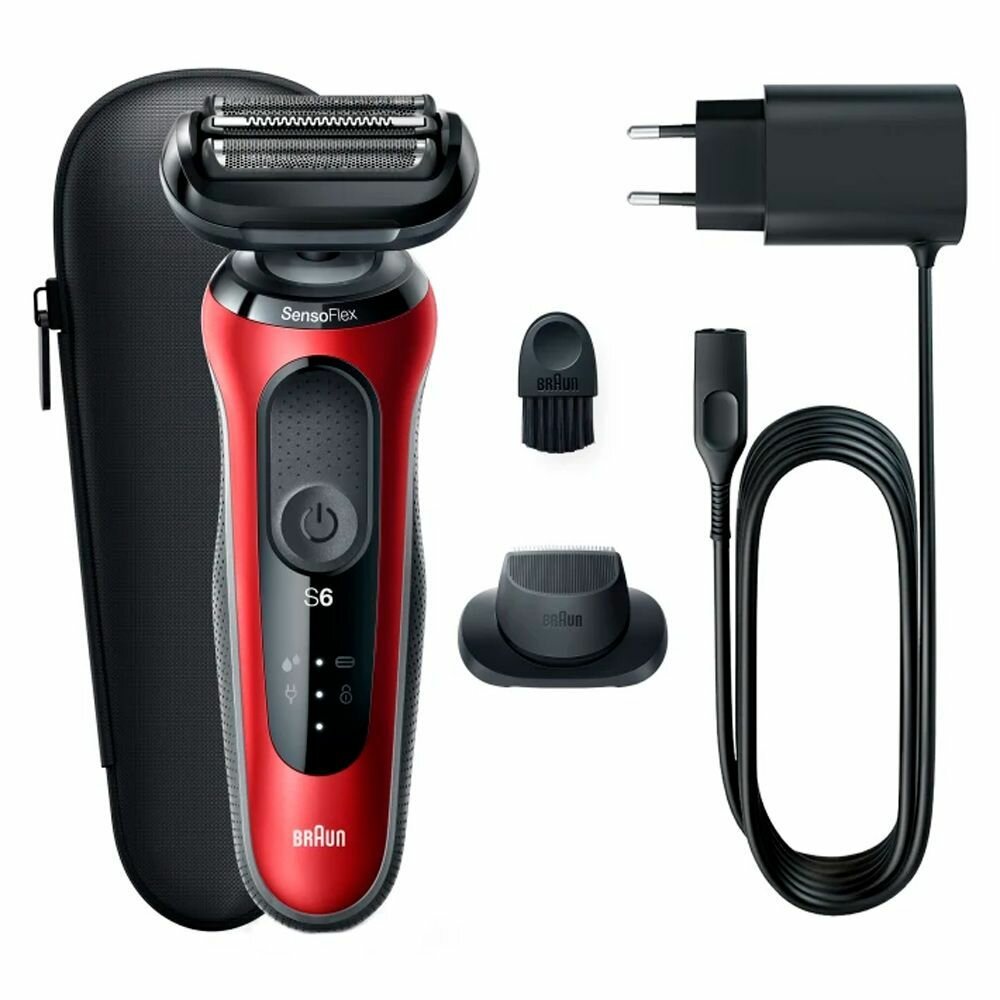 Электробритва Braun Series 6 61-R1200s Red