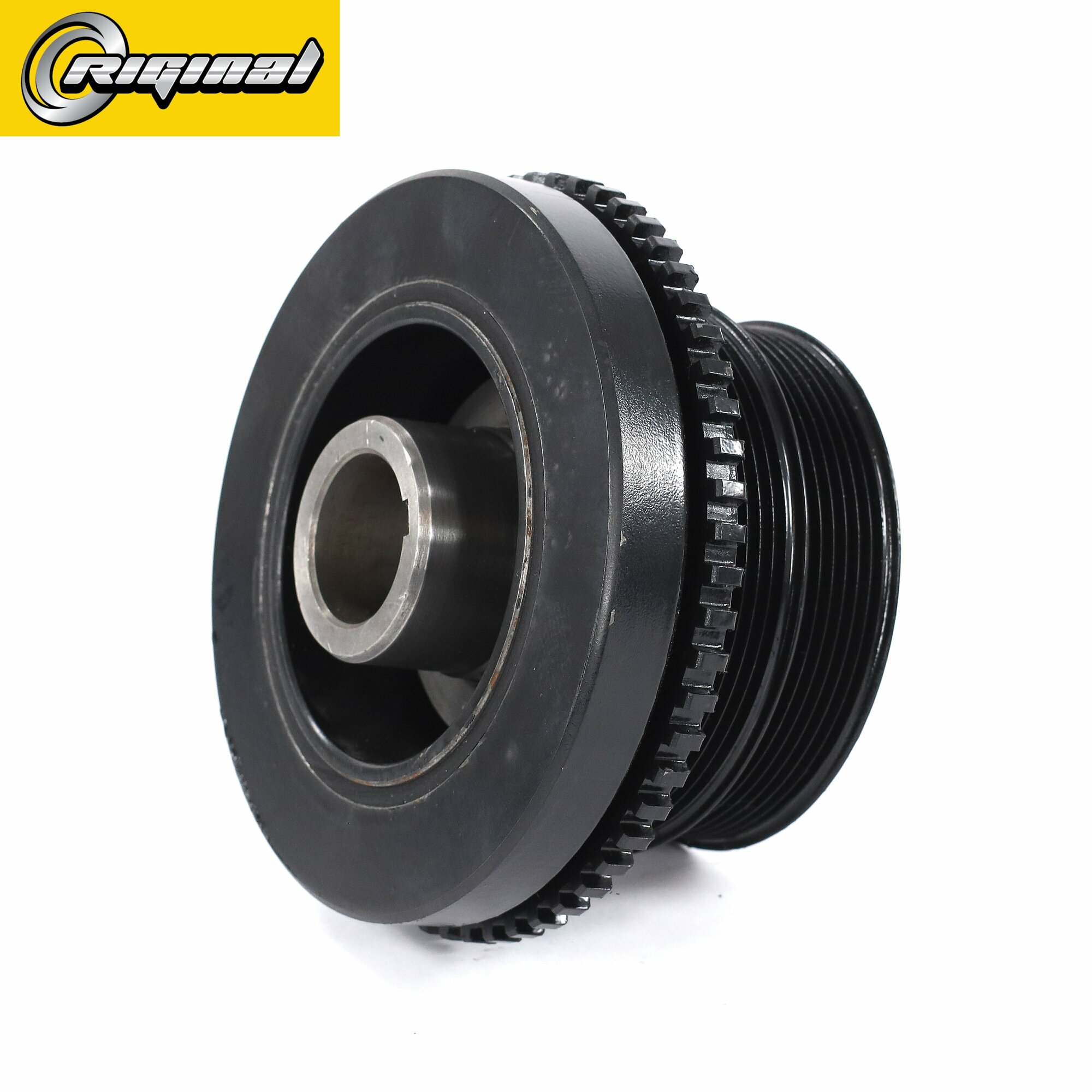 Шкив коленвала 2-ручейковый с демпфером со ступицей для а/м с дв.406 (д/а с кондиционером) Riginal