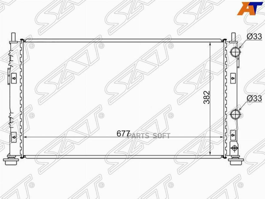 Радиатор Chrysler Sebring 00-06 / Dodge Stratus 00-06 SAT CR0005-01 | цена за 1 шт