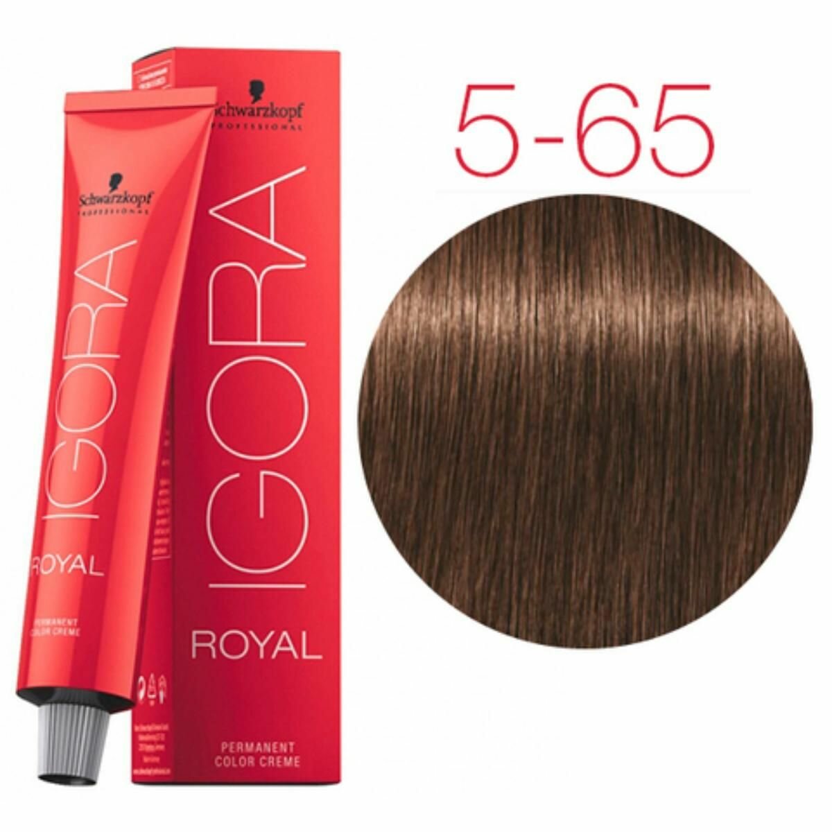 Schwarzkopf Igora Royal - 5-65 Светлый коричневый шоколадный золотистый Стойкая крем-краска для волос 60 мл