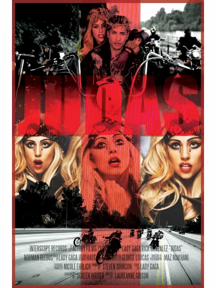 Постер "Lady Gaga - Judas"