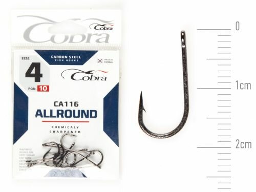 Крючки Cobra ALLROUND CA116 размер 004 10шт.