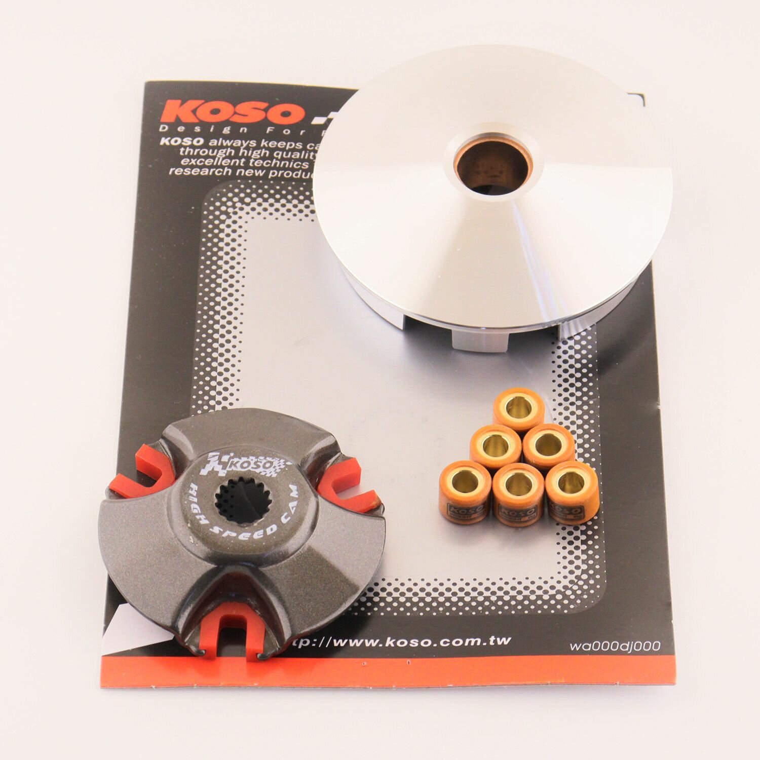 Вариатор передний (тюнинг) Yamaha BW'S 100 (медно-граф. втулка, ролики латунь)