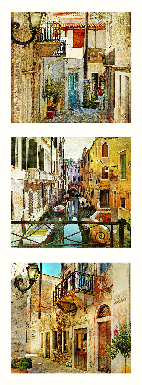 Фотообои Divino Decor "Улочки" А-068 100*270 фактура холст