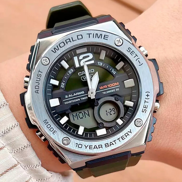 Наручные часы CASIO Collection, серебряный, черный — фото 1