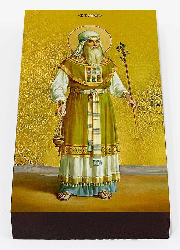 Святой Аарон Первосвященник, икона на доске 7*13 см