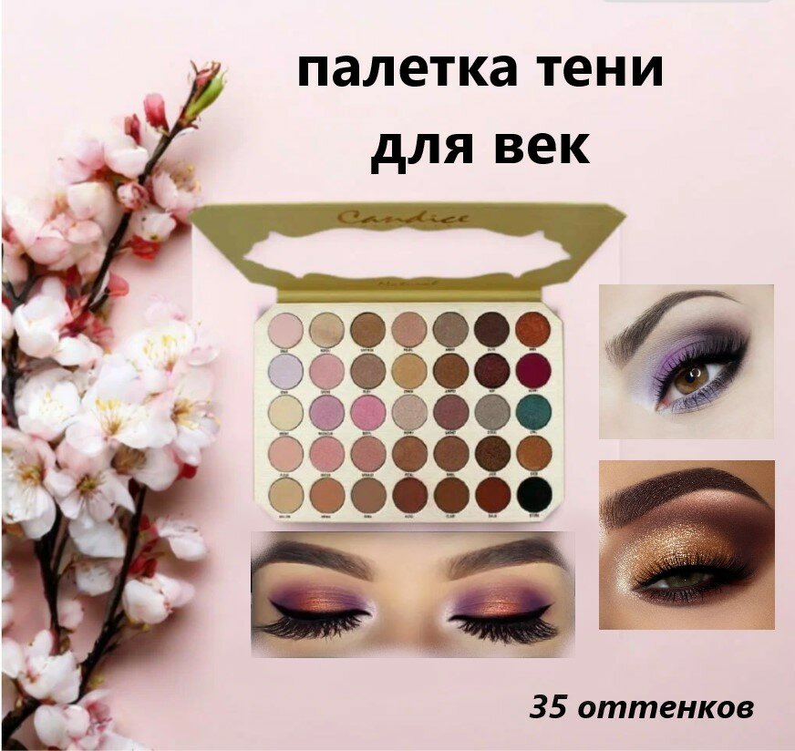 Палетка теней Candic Cosmetics #1 New York Times Bestselling Author, запеченная, водостойкая, 35 цветов