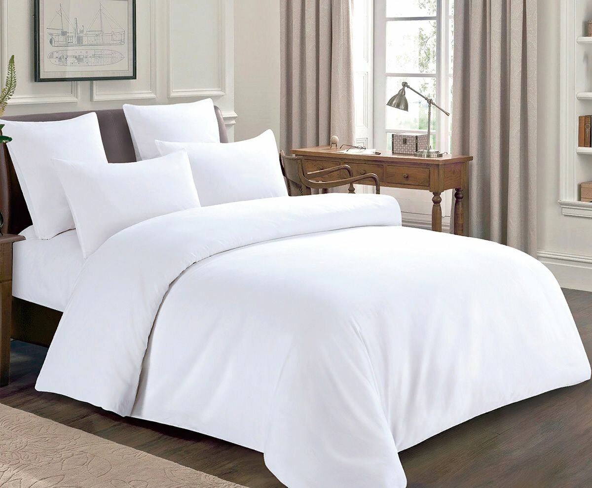 Простыня из сатина 240 х 260 - М - 130 - Белый