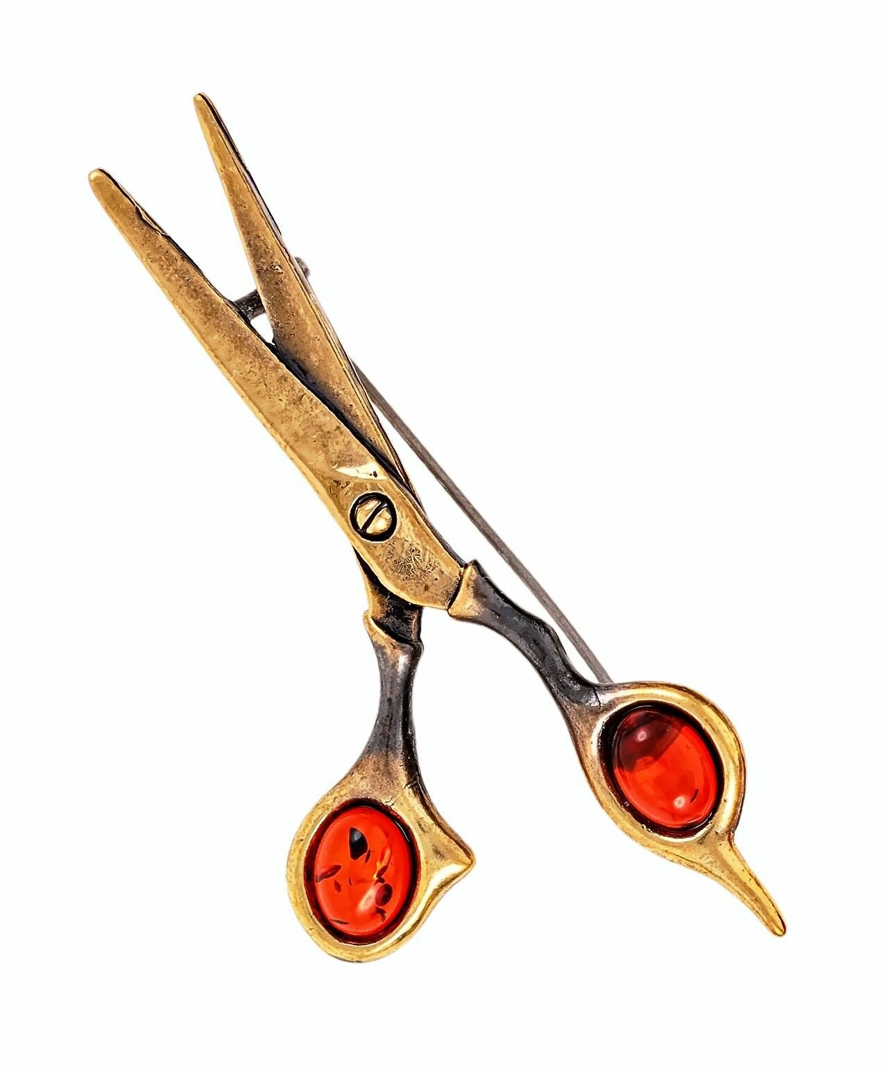 Брошь, янтарь