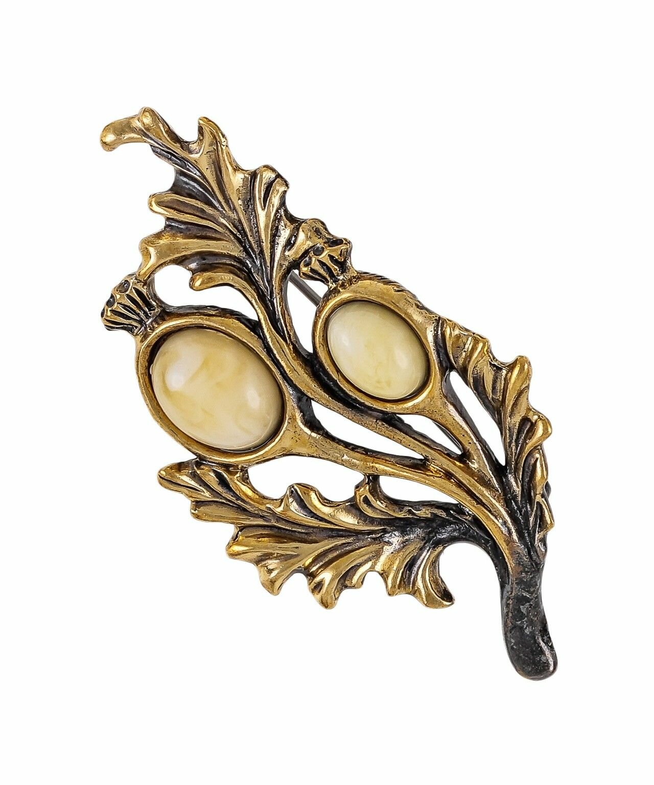 Брошь, янтарь