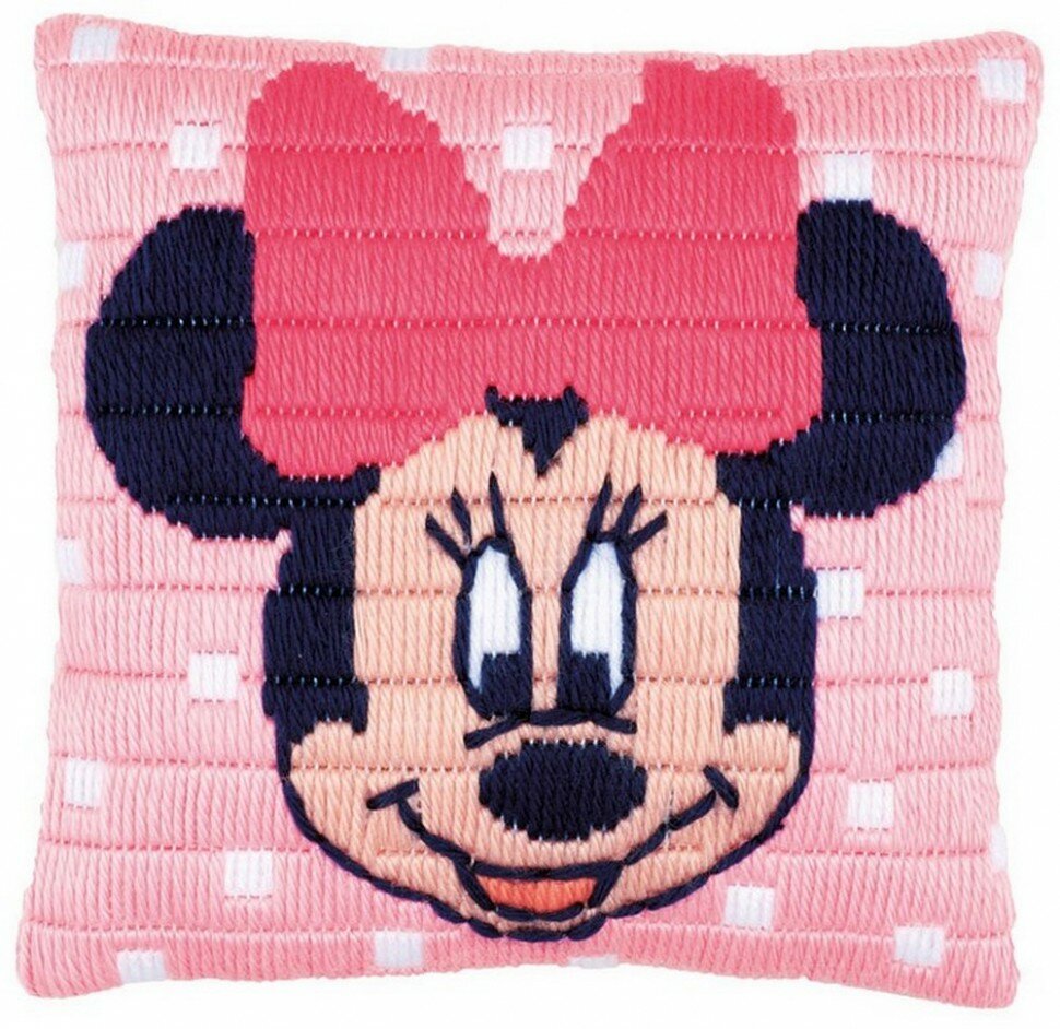 Набор для вышивания Vervaco #PN-0169203 Подушка "Минни Маус (Disney)", Длинный стежок, 25 х 25 см