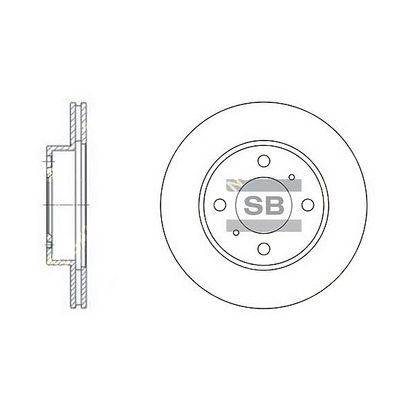 HI-Q SD4303 диск тормозной передний\ Mitsubishi (Мицубиси) Colt (Кольт) / Lancer (Лансер)