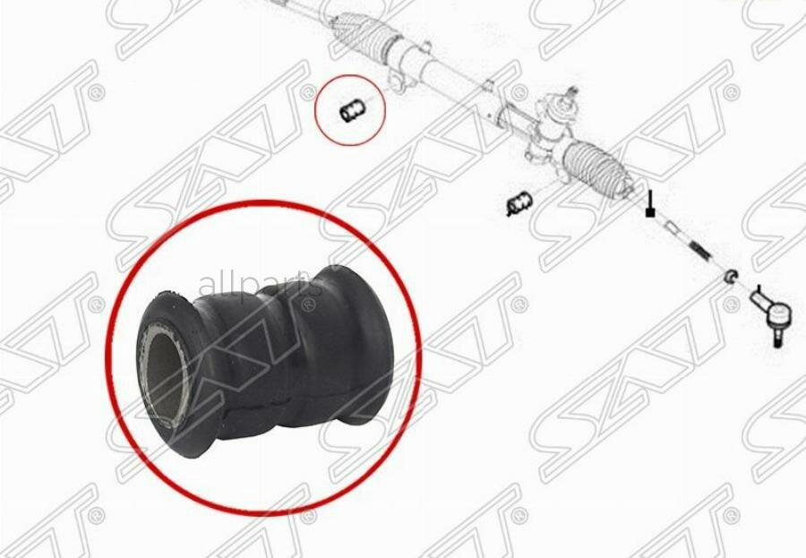 SAT ST-93743423B Сайлентблок рулевой рейки Chevrolet Captiva 06-15 / Opel Antara 06-15