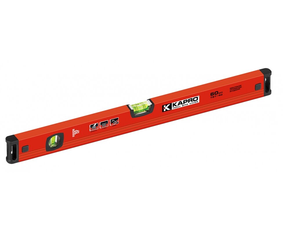 Уровень строительный Kapro KAPRO 787-40M-100cm, брусковый, магнитный, 2 глазка, 0.5мм/м