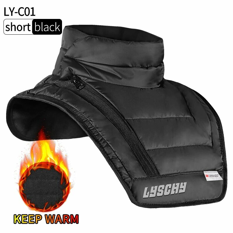 Зимний шарф LYSCHY, Балаклава, удлиненная мотоциклетная Лыжная маска, Мужская Черный, LY-C01 Black