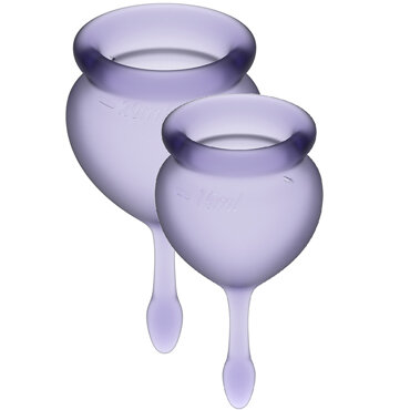 Satisfyer Feel Good Menstrual Cup, лиловый Набор менструальных чаш, 15 и 20 мл