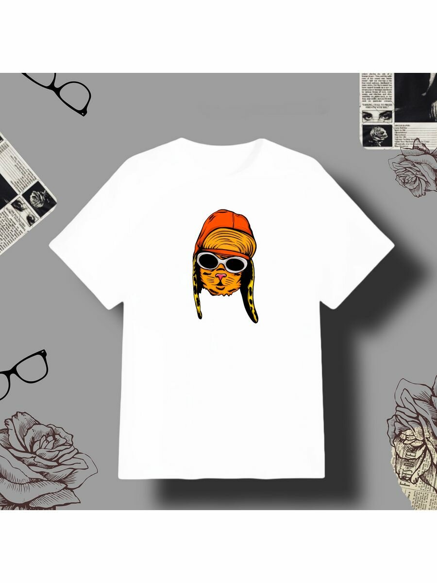 Футболка кот кобейн нирвана Nirvana