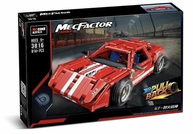 Конструктор машина / Гоночная Машина GT-Fire God of War, 814 деталей