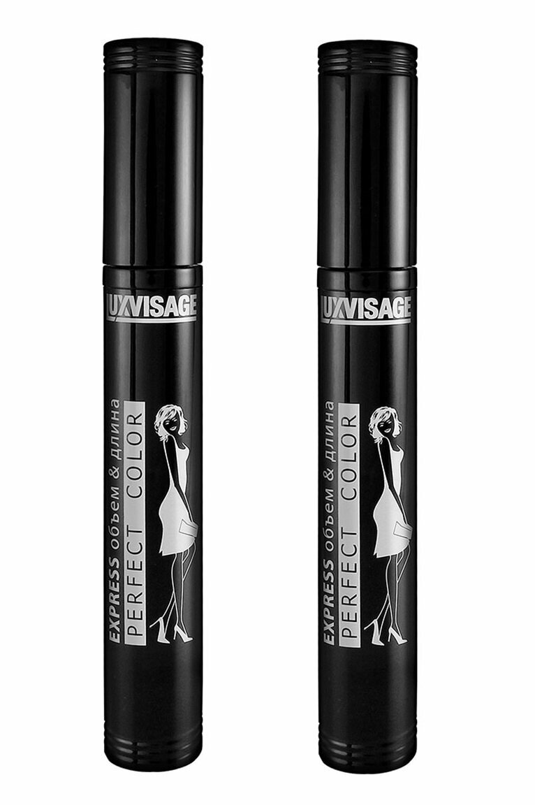Тушь для ресниц Luxvisage Perf Color Express, объем-длина, черный, 9 гр - 2 штуки