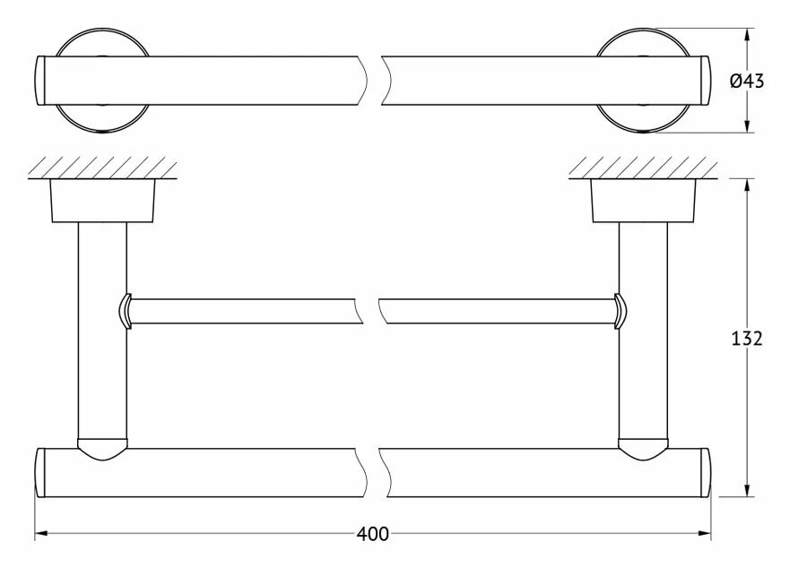 Полотенцедержатель 40 см FBS Nostalgy NOS 035