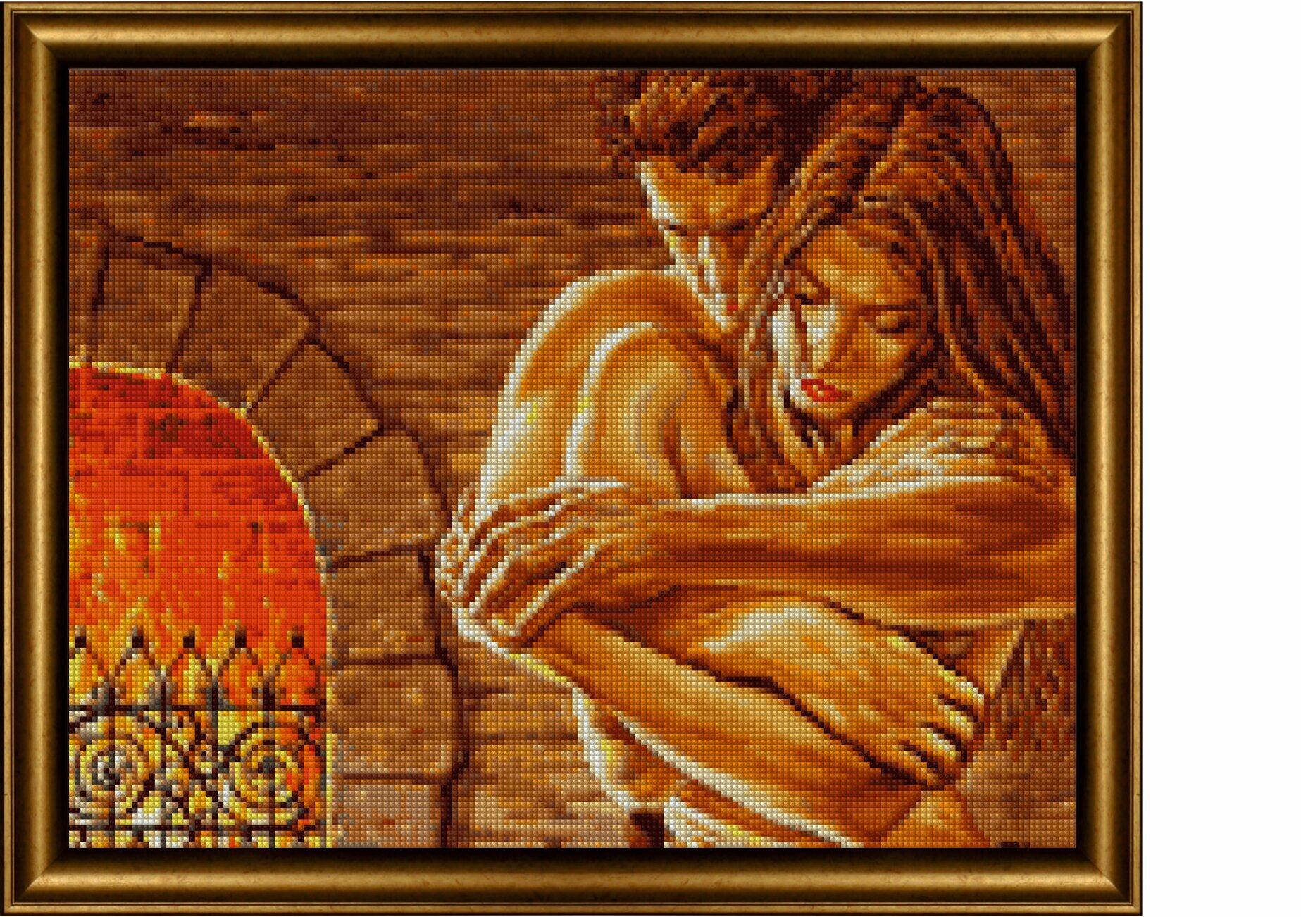 Алмазная мозаика "А может это любовь 2" на подрамнике, 40х50 см, люди М-1021