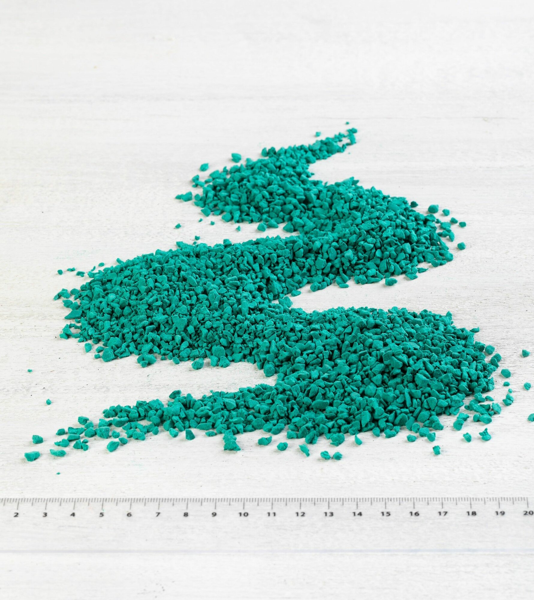 Резиновая крошка EPDM / цветная каучуковая крошка, бирюзовая 5 кг