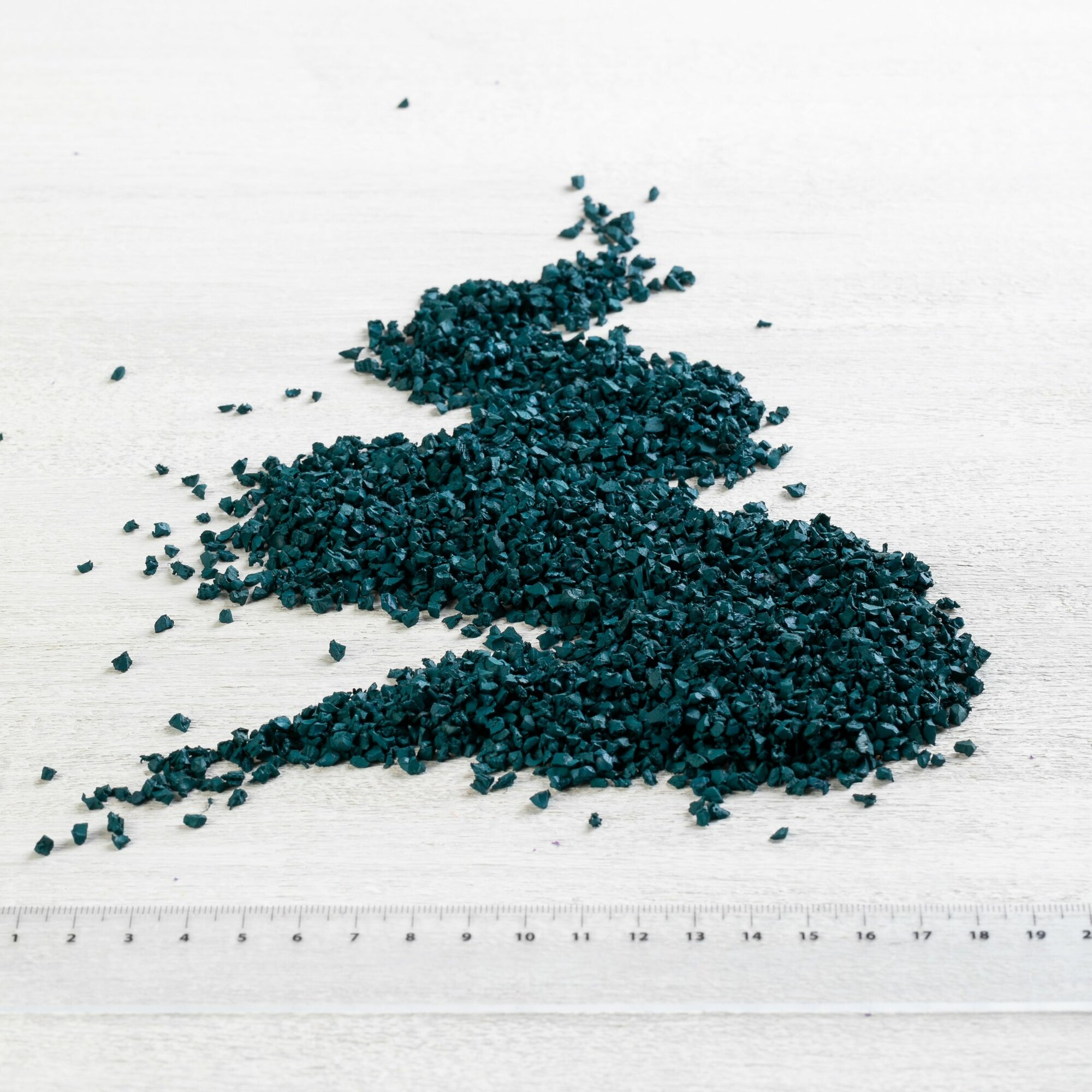 Резиновая крошка, окрашенная, бирюзовая, 1 кг