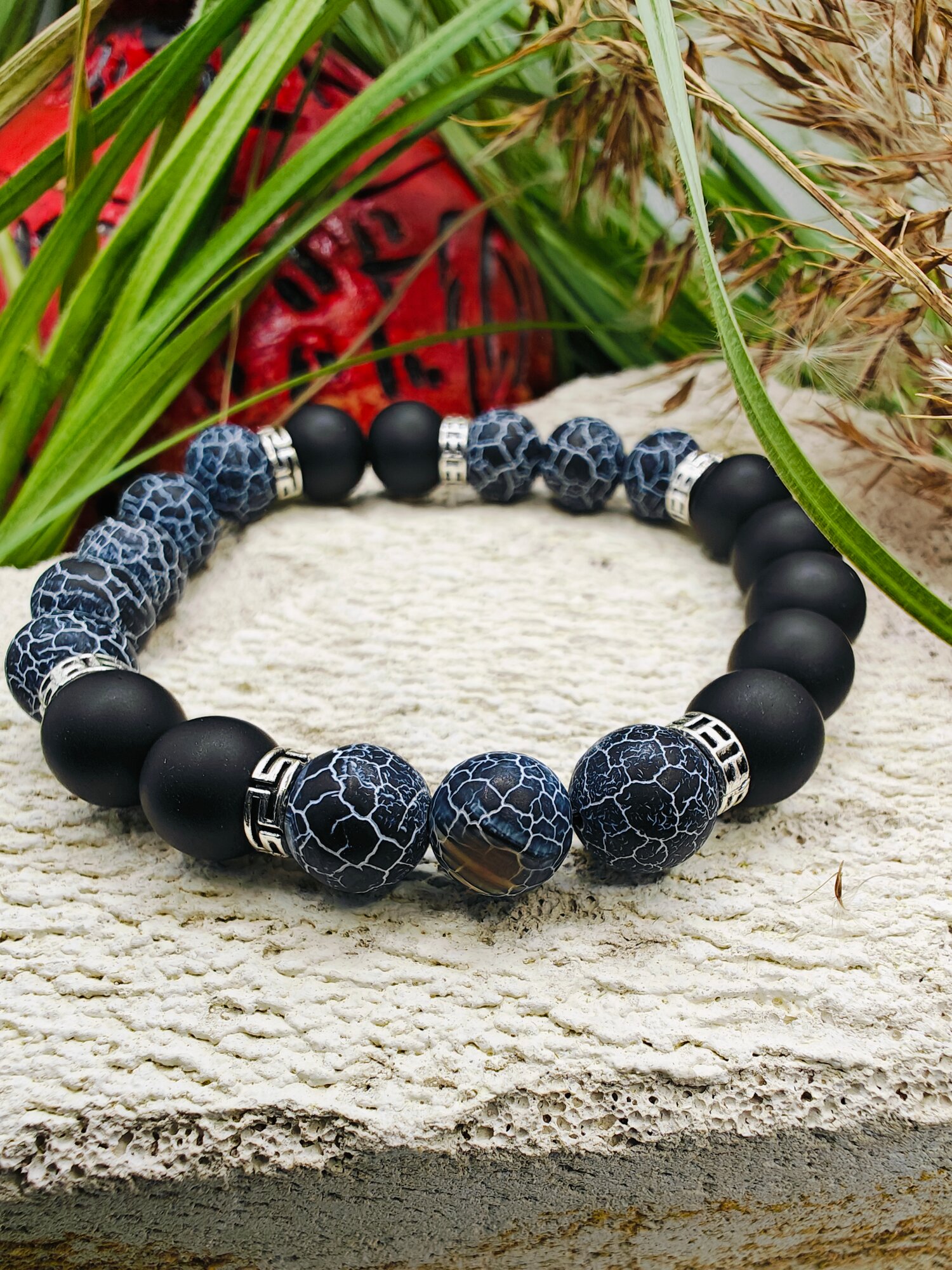 Браслет, шунгит, агат