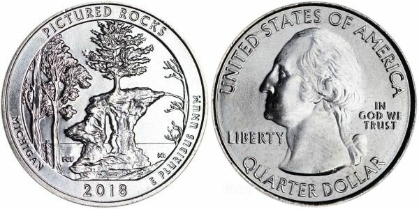 США 25 центов 2018 Квотеры Парки США 41 - Живописные камни
