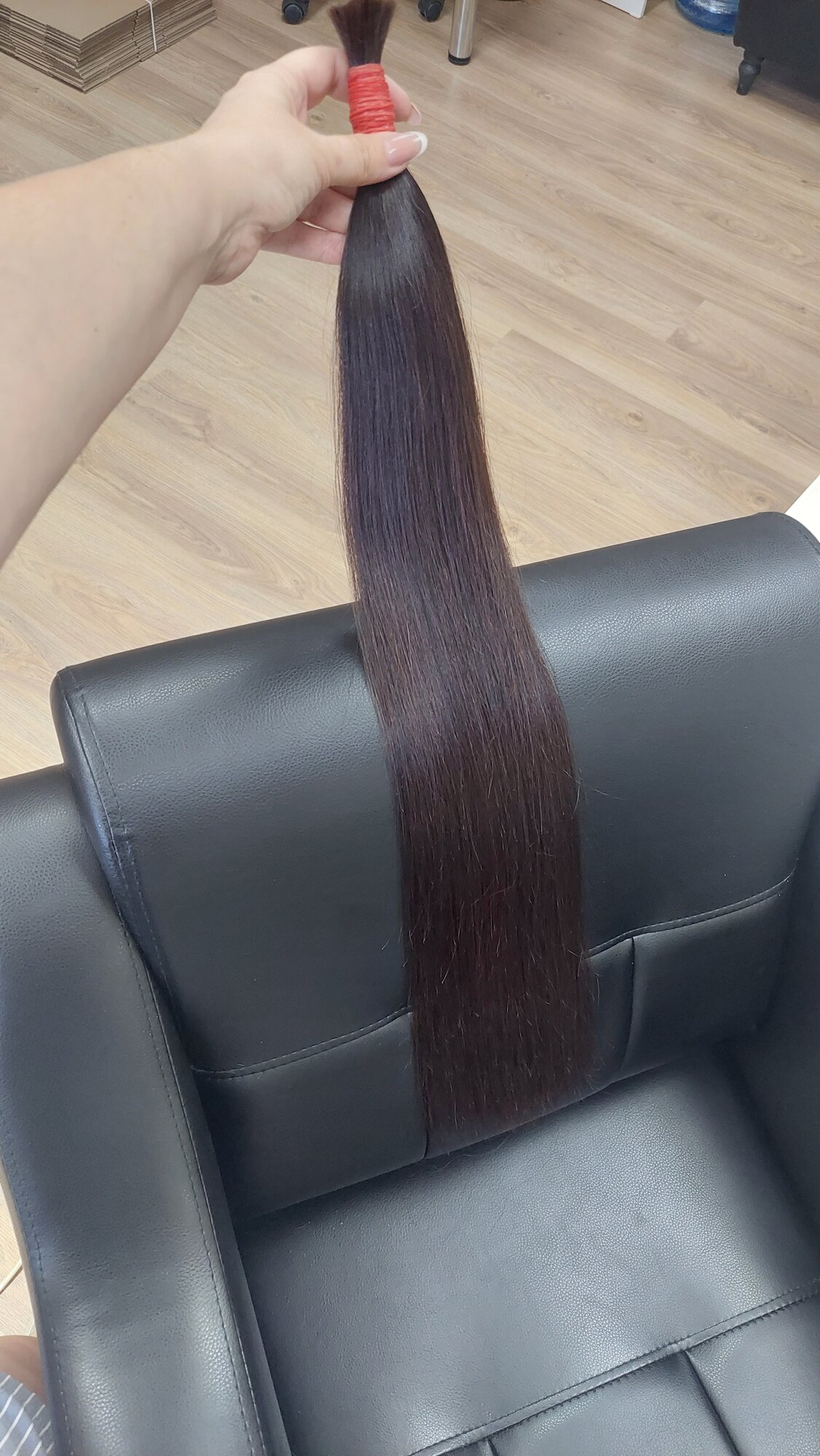 Натуральные волосы для наращивания 65см, 100г, цвет темно-каштановый 2б