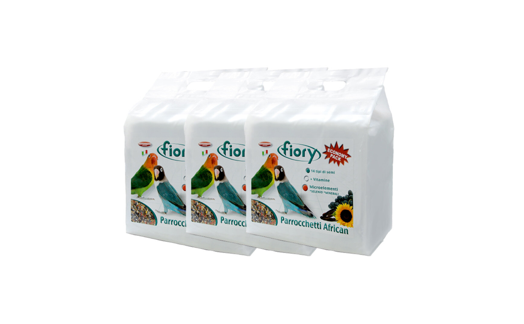 FIORY корм для средних попугаев Parrocchetti African 3,2 кг х 3 шт.