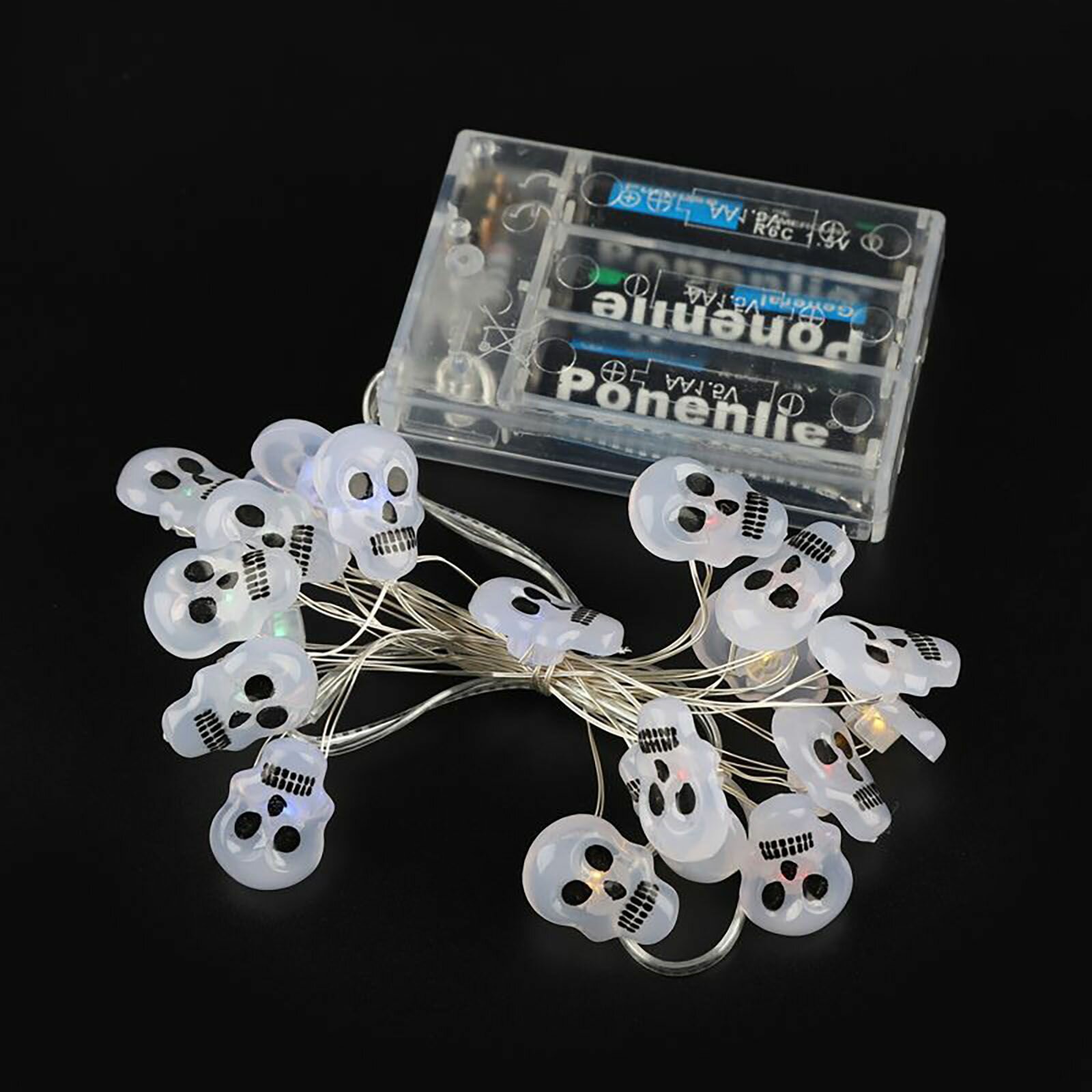 Светодиодная гирлянда "Нить. Цветные черепа" / 2 м / 1 шт.