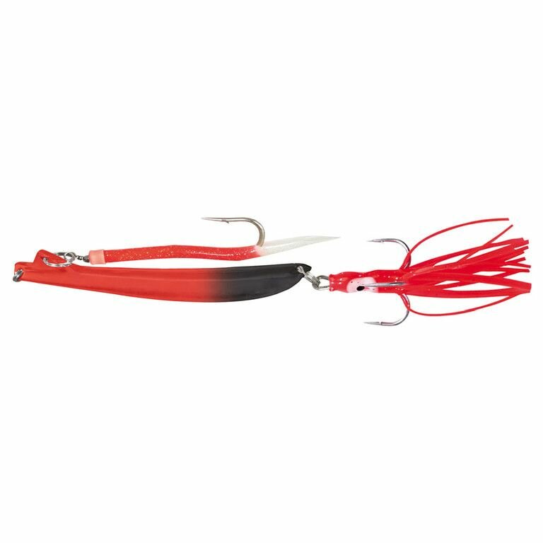 Пилькер Bottom Strike BiColor Pilk 400g #3 Fl. Red-Black/GLOW #10/0